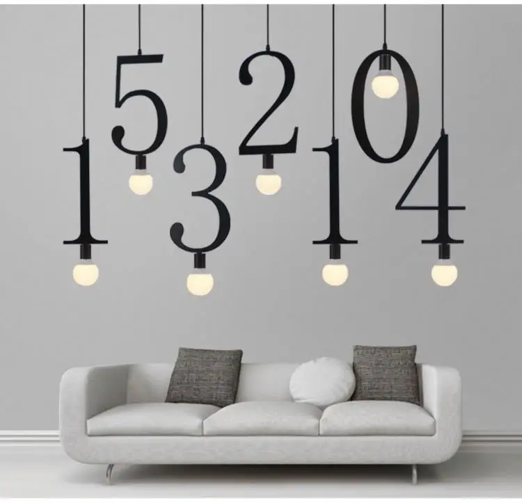 Modern Loft Abc Alphabet Pendant Light Simple Design Bar&shop Decor ...