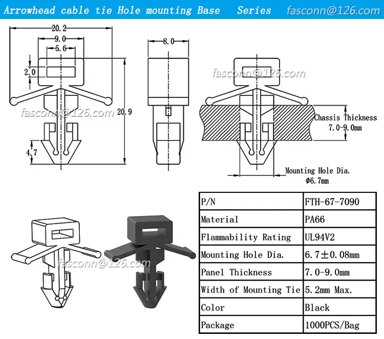 Nylon Arrowhead Cable Tie - Secure Wire Fixtures Efficiently