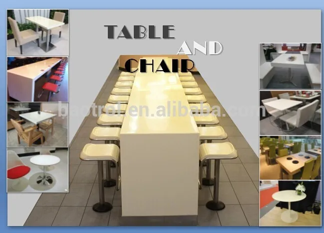 Long Table Design Kfc Fast Food Bar Top High Table For Sale - Buy High ...