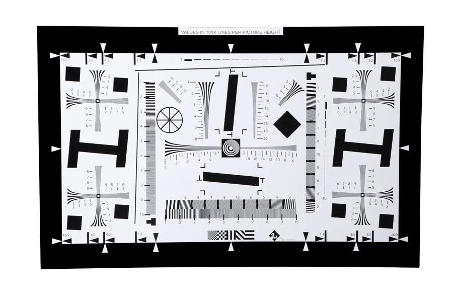 2000 Line ISO 12233 Test Chart for 5 Megapixel Camera Quality