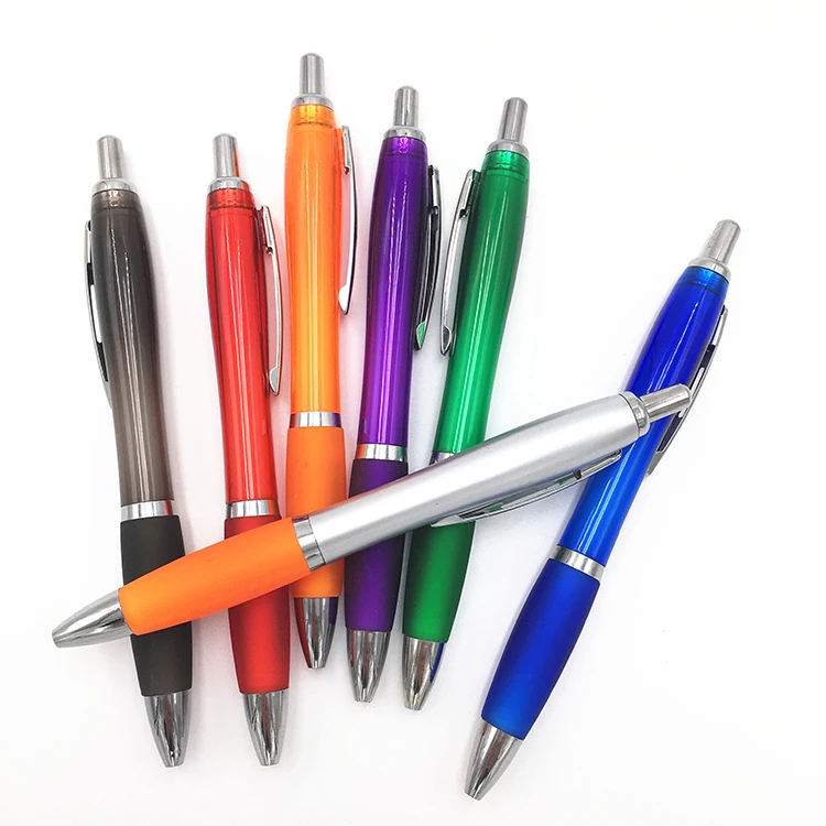 Custom Logo Promotional Plastic Ballpoint Ball Point Pen With Soft ...