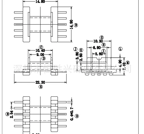 Efd15 Smd Straight Pin Bakelite Bobbin Frame Fd15 Rohs Efd15 Smd Transformer Bobbin - Buy ...