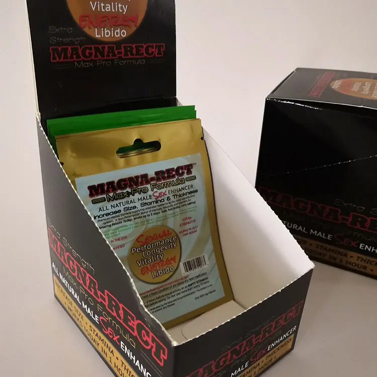 Custom Male Enhancement Pill Plastic Bag Display Boxes - Buy Sex ...