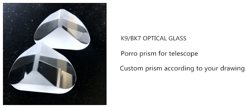 K9 BK7 Glass Porro Prism for Binocular Telescope - 3 Arcmin Tolerance