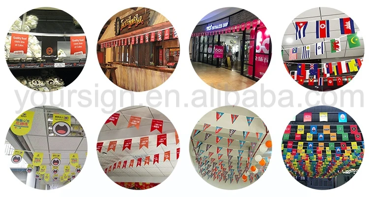 Custom Promotional Flags & Banners Pennant String Bunting Flags - Buy ...
