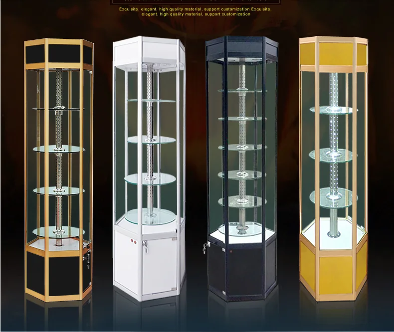 Rotating Glass Jewelry Display Cabinet - YUJIN Quality