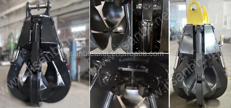 Orange Peel Grab, Hydraulic Material Grapple, Sunwad Scrap Grapple for ...