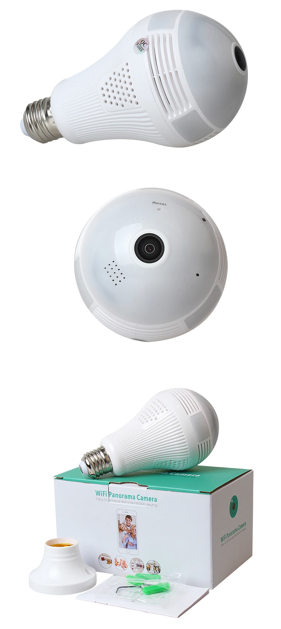 New Design Hidden Spy Camera Light Bulb 1.3mp Wifi Bulb Camera 360 ...