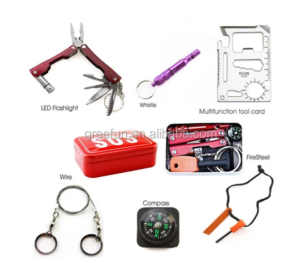 Outdoor Sos Pocket Scale Rescue Tools Kit Set Mountain Climbing Tool ...