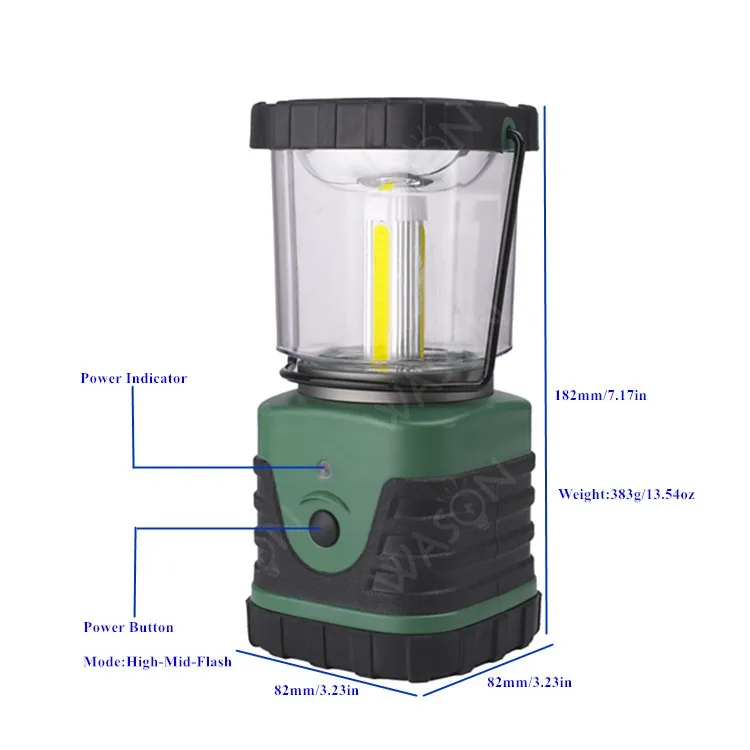 Durable COB 500 Lumens LED Camping Lantern - IP54 Water Resistant