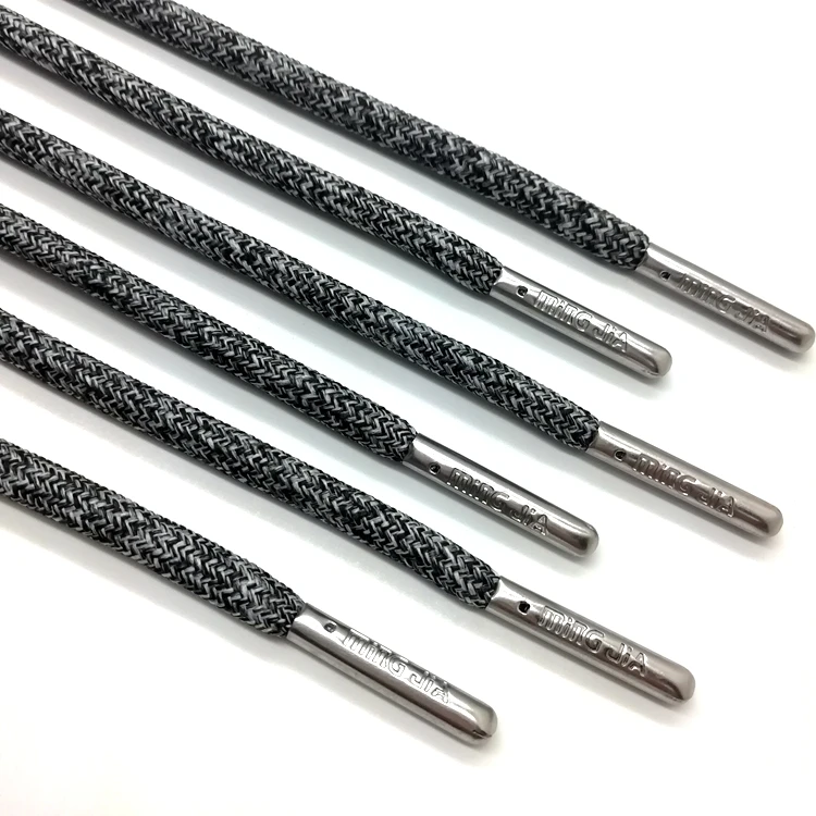 Custom Metal Aglet Drawcord Hoodie Drawstring Print Logo