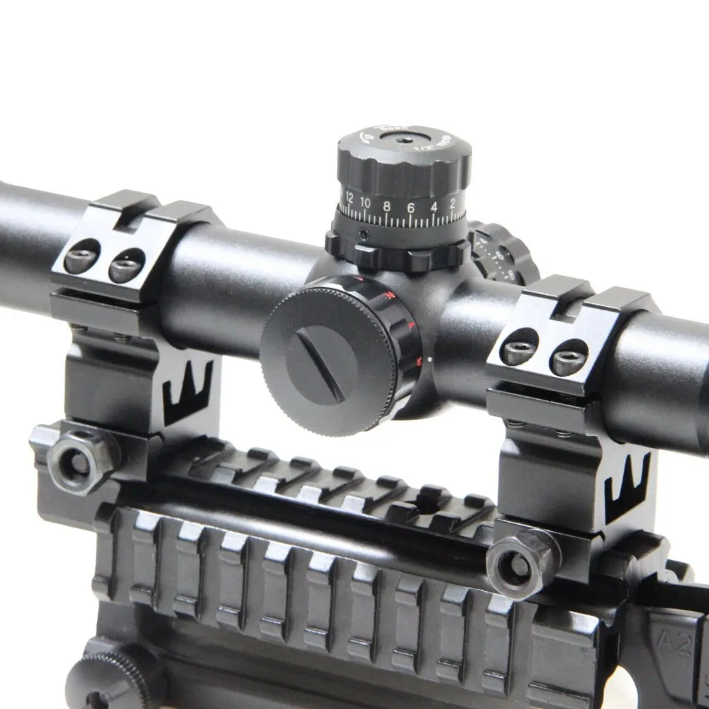 Spike Rifle Scopes For Hunting 6-24x50mm Aoe Blue &green &red Crosshair ...