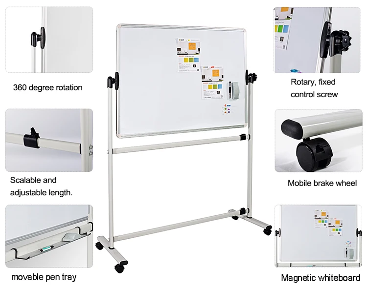Whiteboard Telescopic Mobile Stand / White Board Stand With Wheels ...