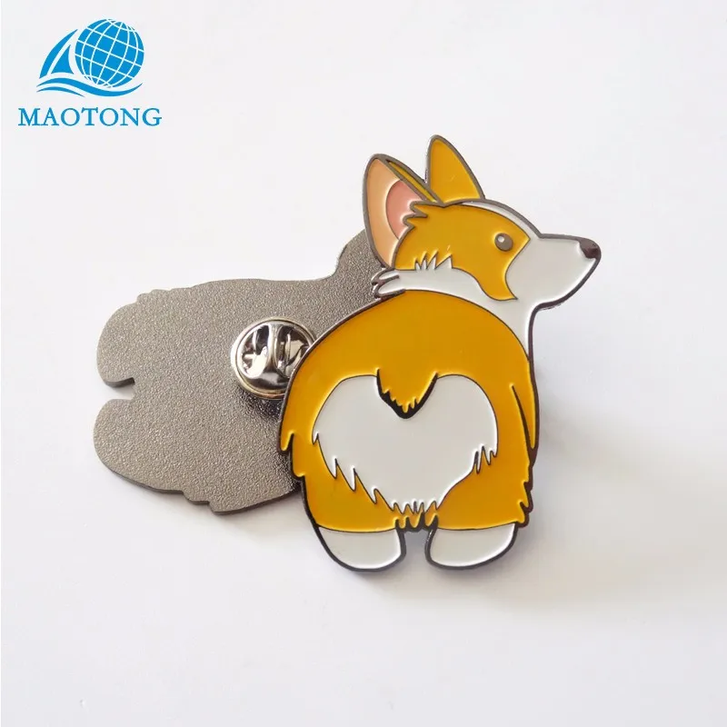 Custom Cute Animal Logo Soft Enamel Pin Badge Safety Lapel Pin - Buy ...
