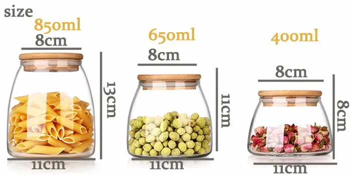 Sealed Air Tight Glass Jar with Bamboo Lid - Home Goods