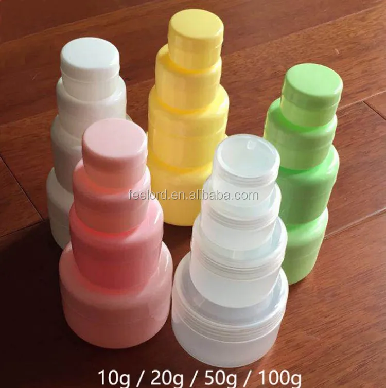10ml Round Plastic Jar for Traveling Cosmetic Powder Storage