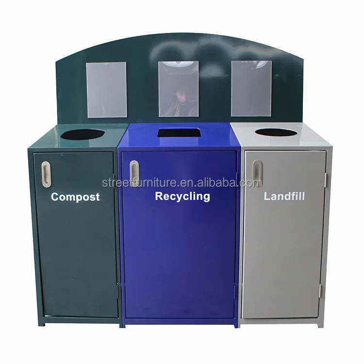 Custom Made Large Size Outdoor Metal Recycle Waste Container - Buy ...