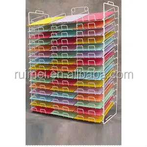 Promotional White Metal Wire Art Paper Holder Stand And Magazine Rack ...