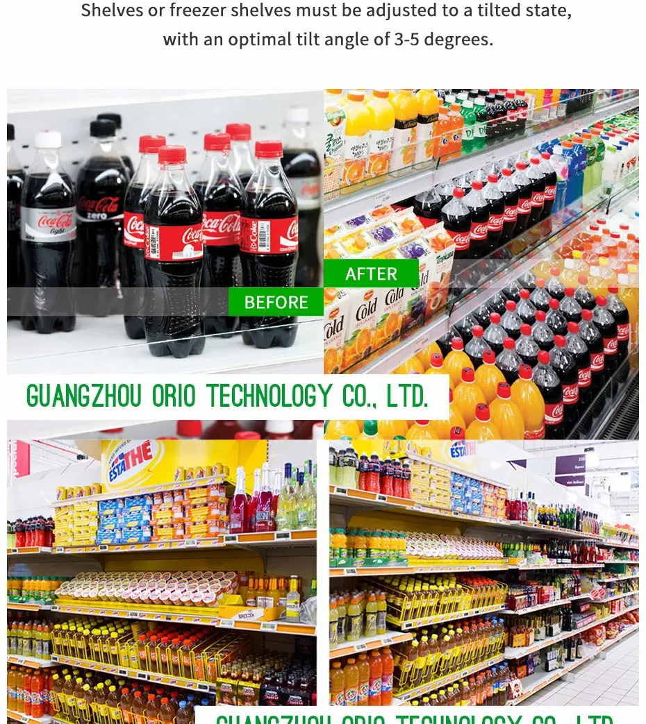 Gravity Feed Shelf System for Efficient Supermarket Racking