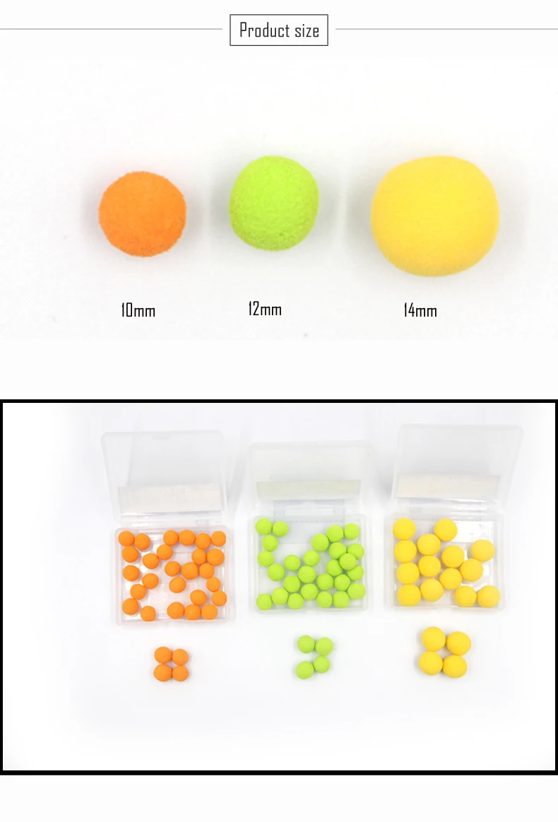 SELCO Carp Fishing Trout Fishing Eva Soft Floats - 10mm, 12mm, 14mm