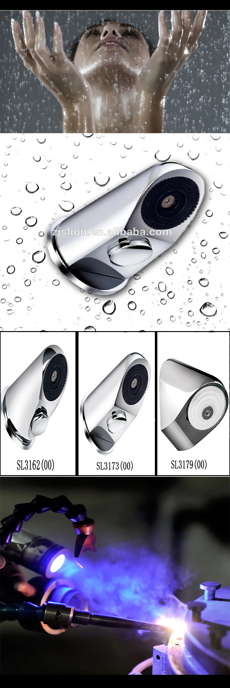 Wall Mounted Prison Brass Shower Head - Chrome Plated