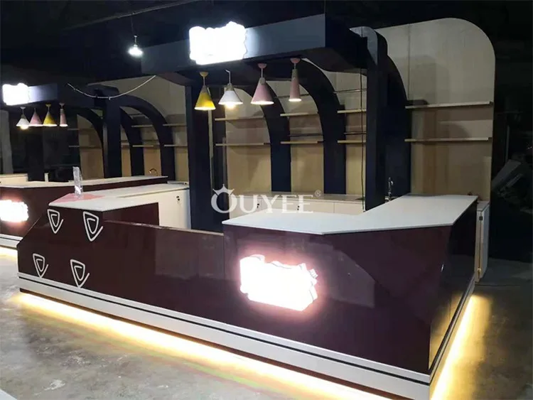 Customized Ice Cream Shop Counter Design - OUYEE Factory