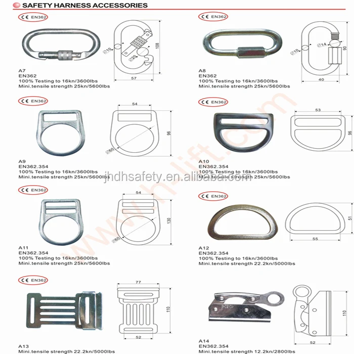 High Strength Fall Protection Full Body Safety Harness Meet Ce - Buy ...