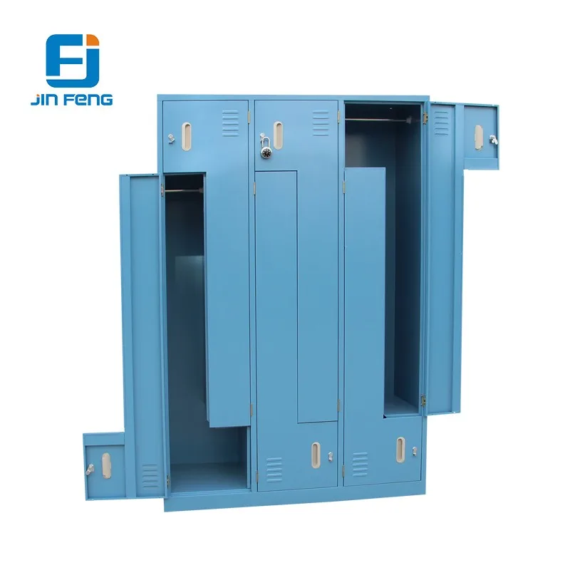 Z Shape Metal School Cubby Laundry Storage Lockers Horizontal Metallic ...