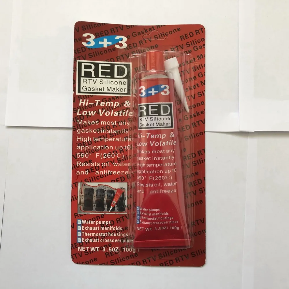 Heat Resistant Cheap Price Neutral Acid 3 3 Red Color Rtv Silicone ...