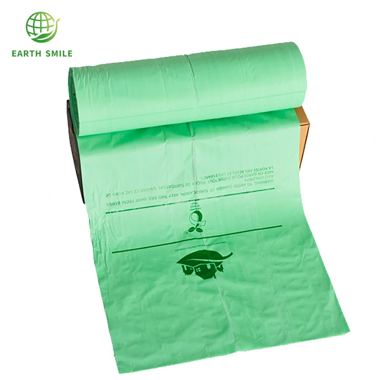 Bpi Certified Logo Custom Printed Eco Friendly Black Blue Bio Compostable Bags Antistatic Clear ...