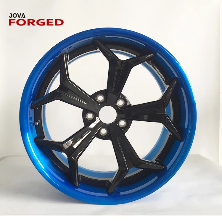 Front and Rear Wheel Candy Blue 19 Inch Rim Deep Dish