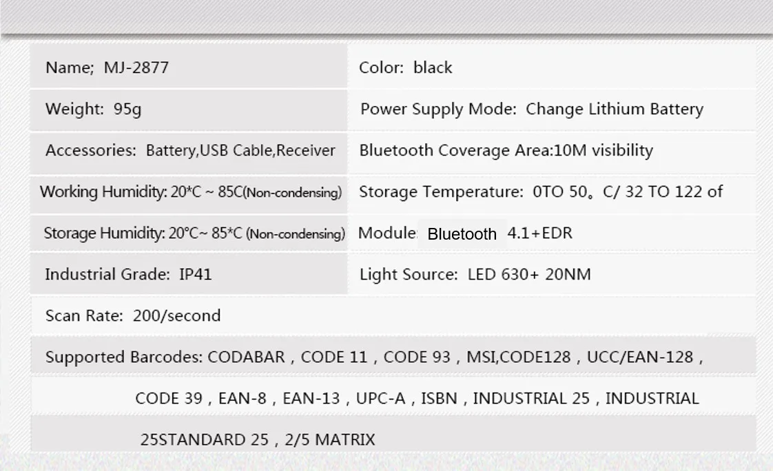 Outdoor Qr Code Reader 1d/2d Wireless Barcode Scanner Wearable Handfree ...