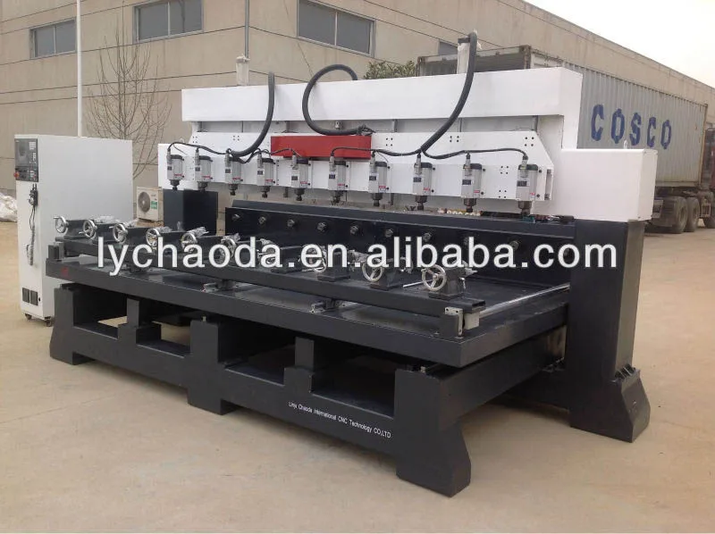 Multi Head 5 Axis Rotary 3D Wood Duplicator Carver