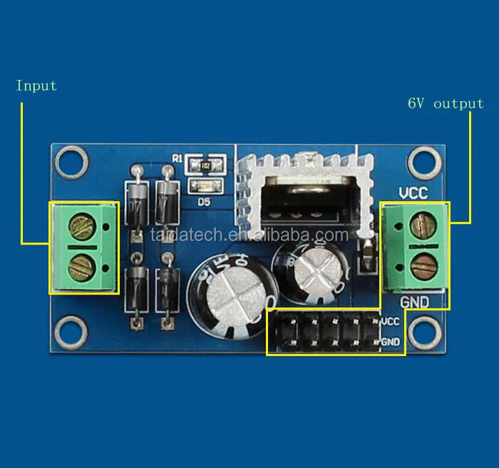 Taidacent 6v Power Output Terminals 5 X 2 Pin 12v Dc Voltage Regulator ...