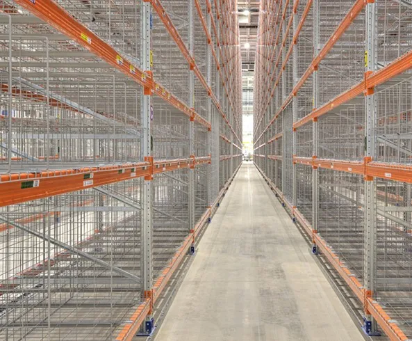 Galvanized Snap in Pallet Rack Bay Vertical Wire Mesh Dividers