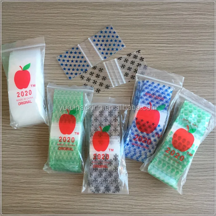 Mixed Printed Custom Mini Apple Logo Baggies - Buy Apple Baggies,Mini ...