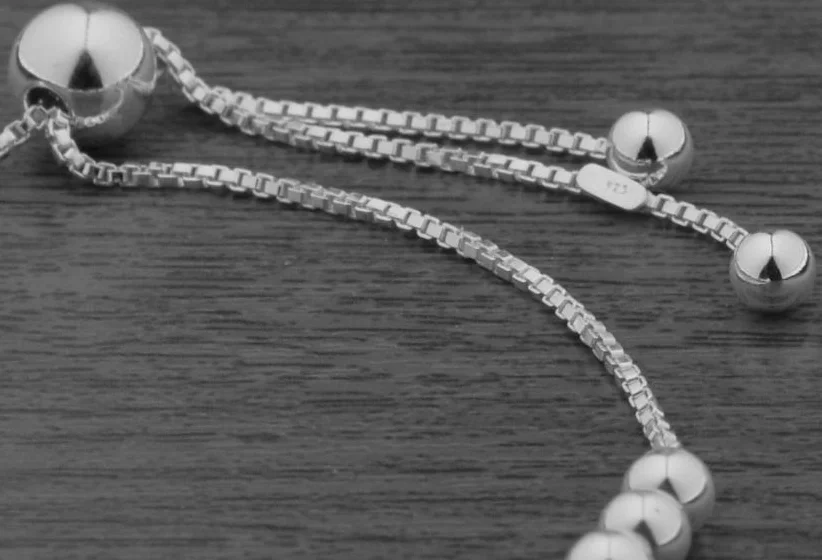 Adjustable 4mm Ball Bead Slider Bracelet Chain - Buy Adjustable 4mm ...