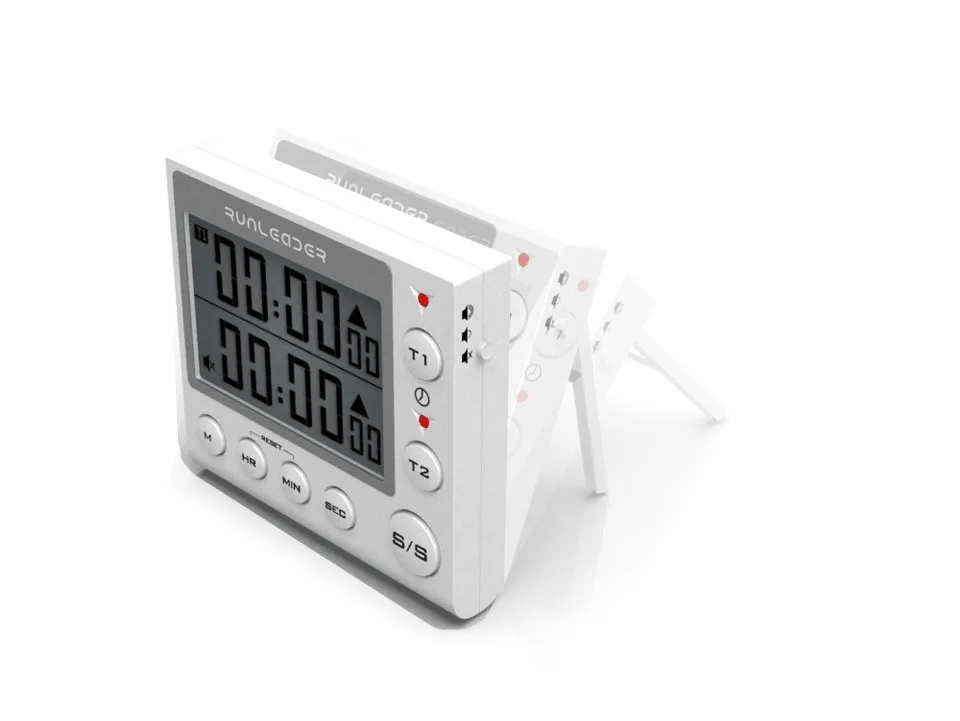 Runleader Home Lab Electronic Digital Timer 2 Channel Clock Cooking ...