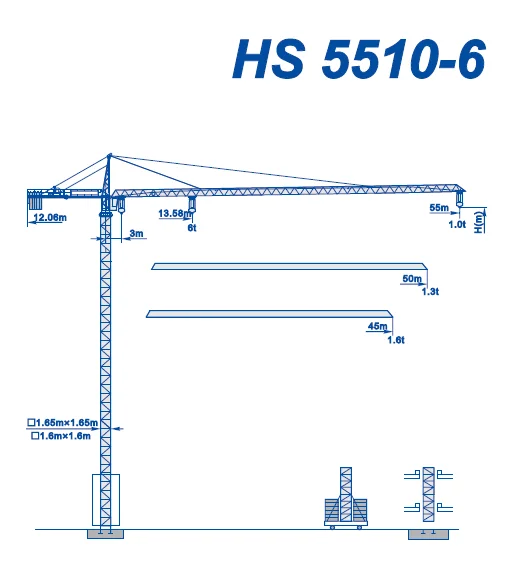 6T QTZ63-HS5510 Topkit Tower Crane| Alibaba.com
