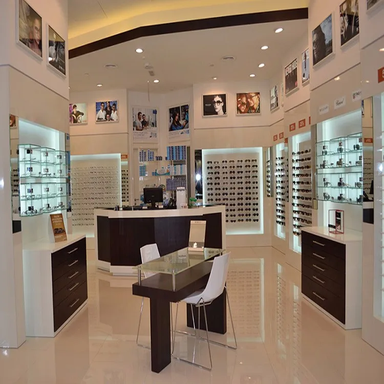 Creative Optical Showroom Design - Useful Wooden Cabinet