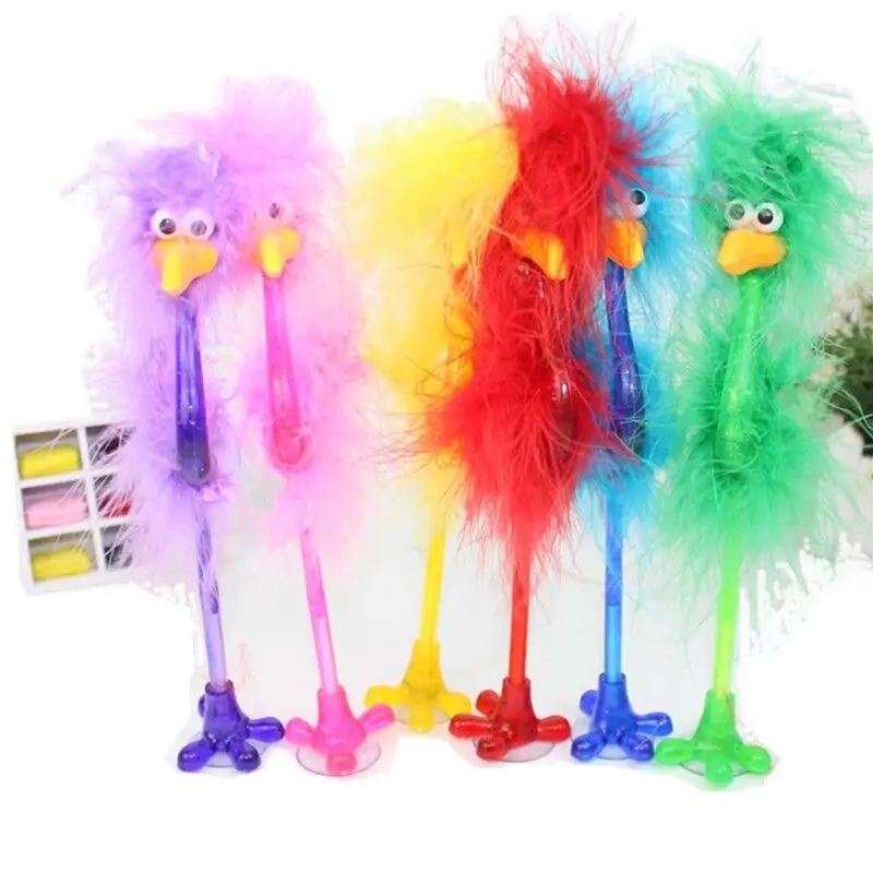 Funny Ostrich Feather Pen - Novelty Gift for Office & School