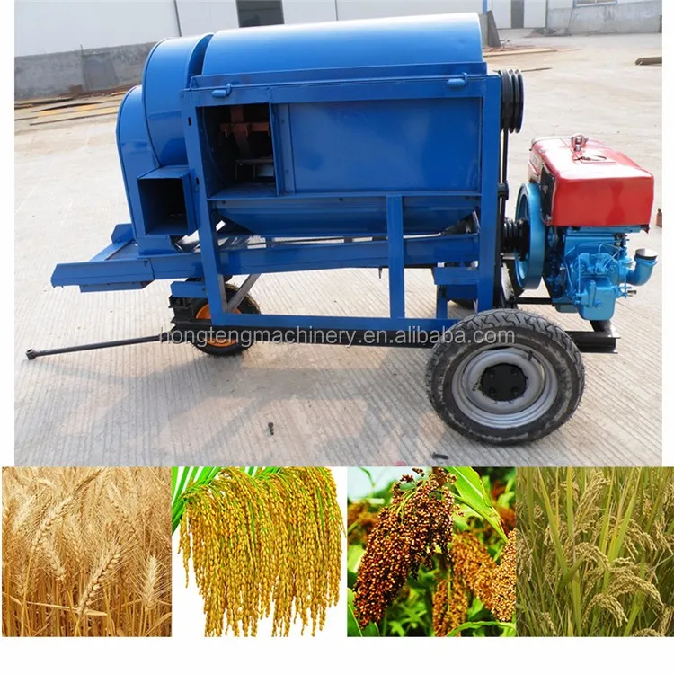 Diesel Engine Sorghum Thresher Machine Engine Powered Thresher - Buy ...