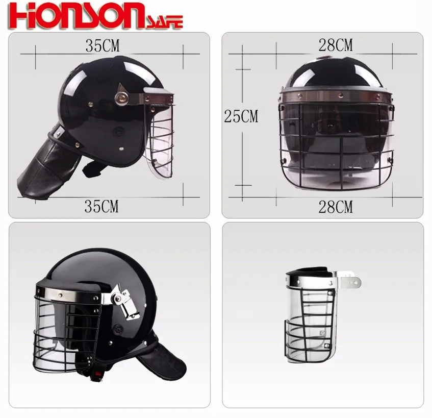 Self Defense Protect Tactical Metal Riot Grille Anti Riot Police Helmet ...