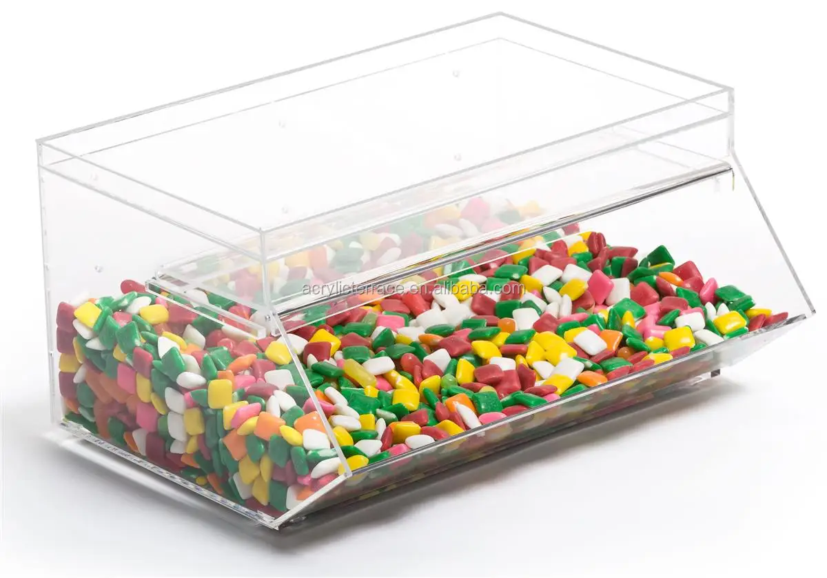 Acrylic Candy Bin With A Slide-in Door/acrylic Bulk Food Box/lucite ...