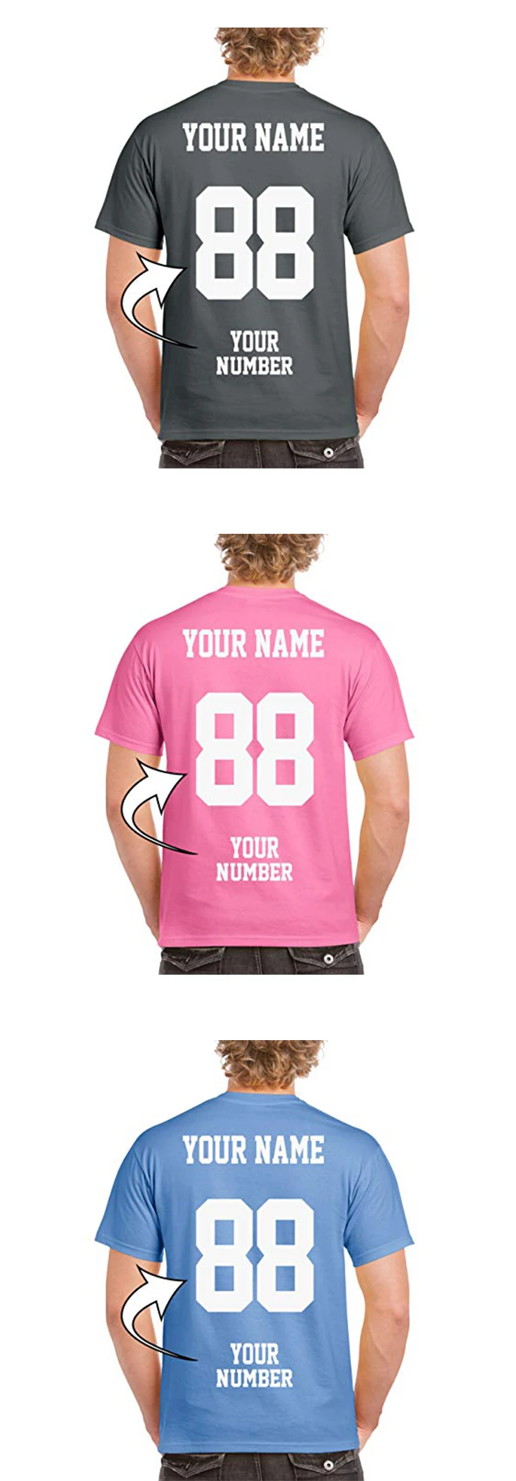 Polyester Tshirt Number Printing Custom Number T Shirt Print - Buy ...
