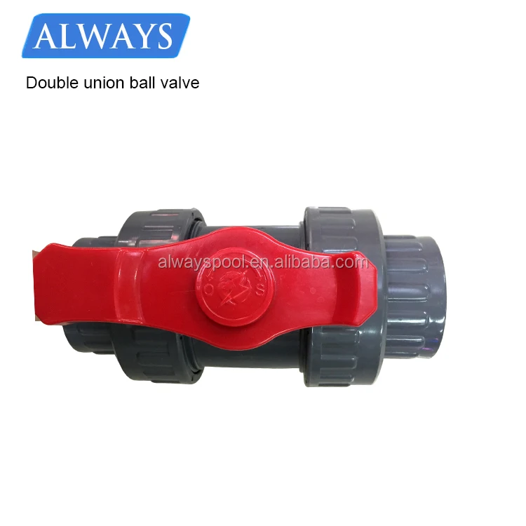 PVC Single and Double Union Ball Valves for Swimming Pool