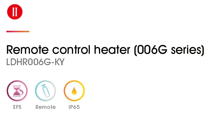 Outdoor Patio Heater - Waterproof IP65 Low Glare Heater