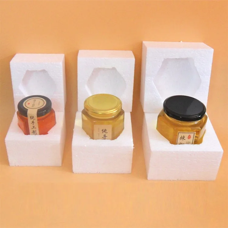 1.5oz 45ml 24-pak Botol Madu Segi Enam Kaca Kecil Dengan Tutup Emas ...