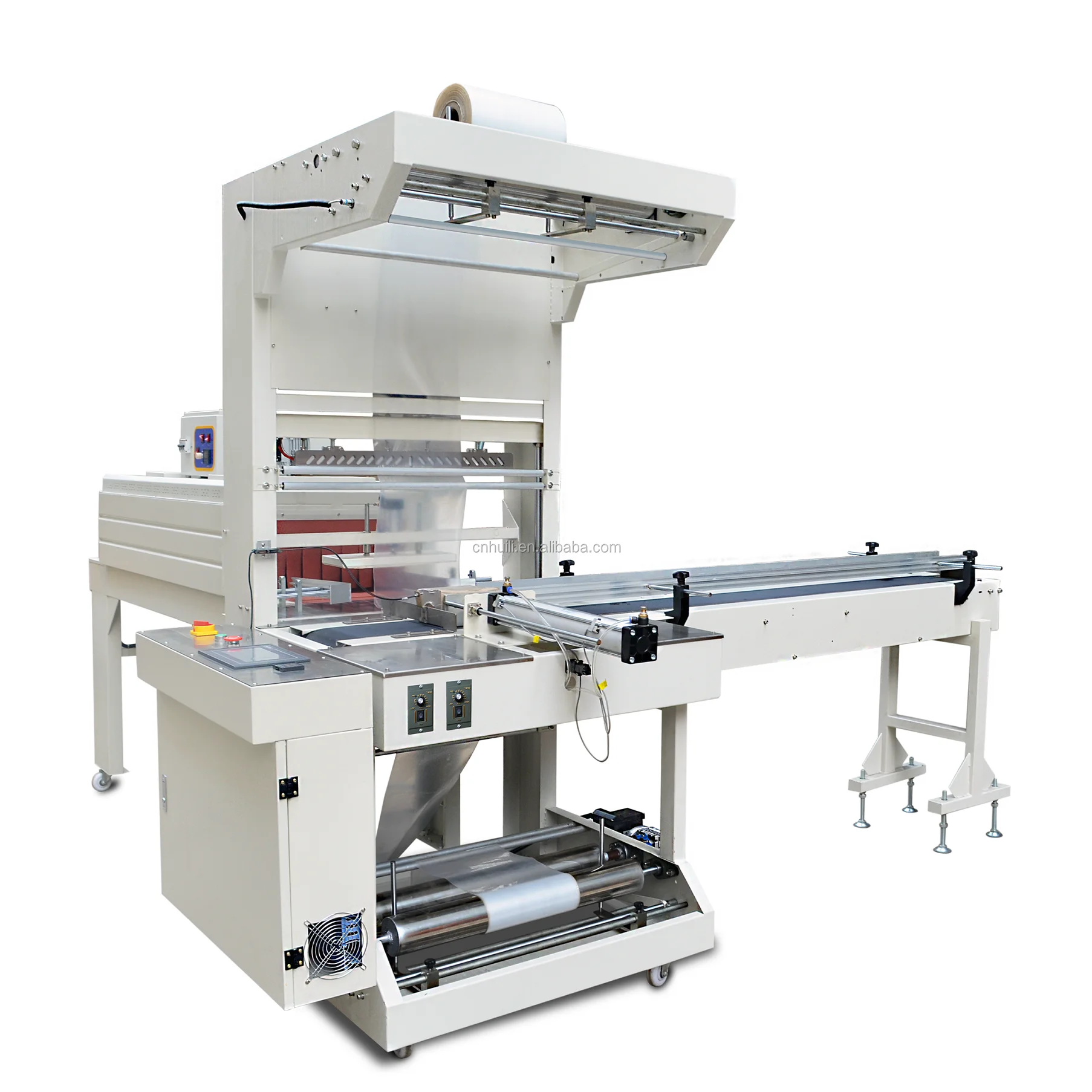 Full Automatic Liquid Detergent Pe Film Shrink Sleeve Wrapping Machinery With Heat Shrinking ...