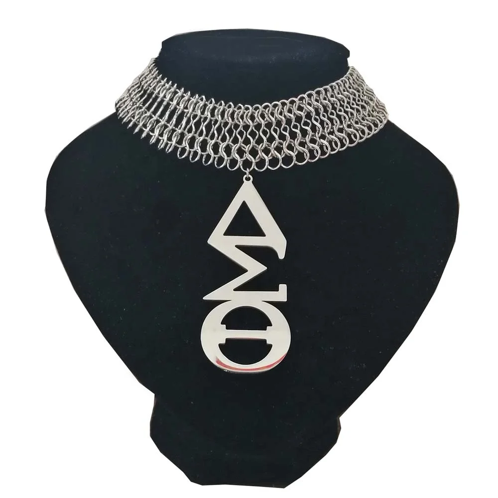 Topvesko Large Chain Delta DST Symbol Sorority Stainless Steel Pendant ...